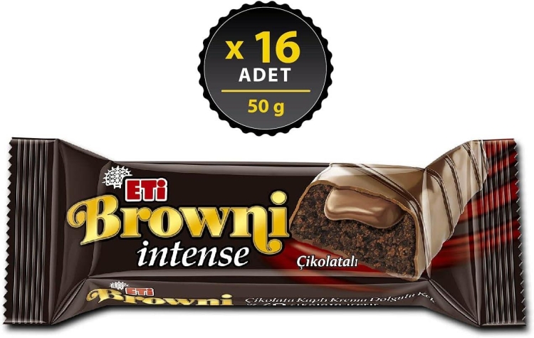 Eti Browni Intense Çikolatalı Kek 50 Gr 16 Adet | Eti