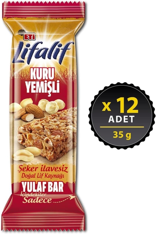 Eti Lifalif Kuru Yemişli Yulaf Bar 35 Gr 12 Adet | Eti