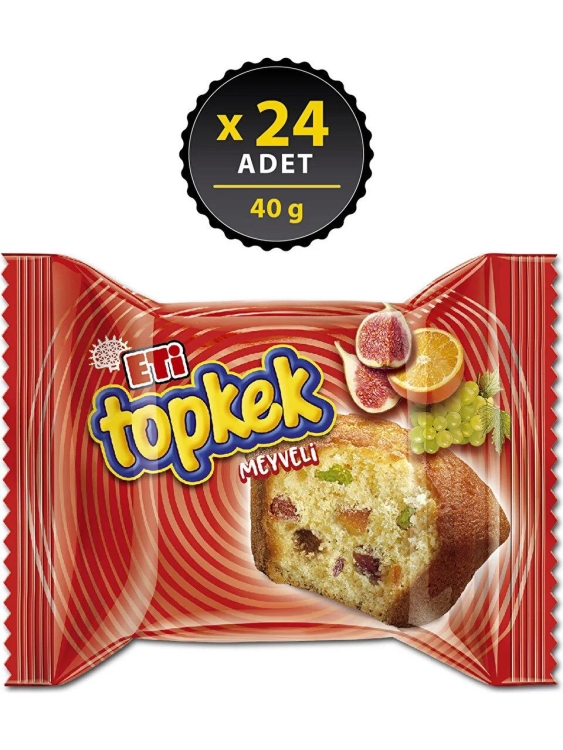 Eti Topkek Meyveli Kek 40 Gr 24 Adet | Eti