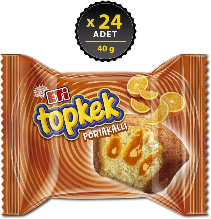 Eti Topkek Portakallı Kek 40 Gr 24 Adet | Eti