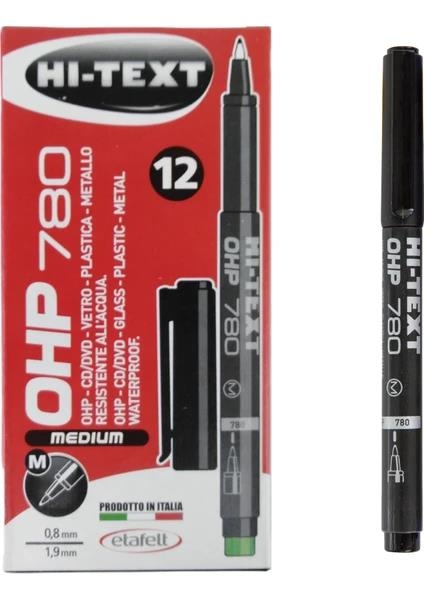 Hi-Text Asetat Kalemi M Siyah 780 MS 12 Adet | Hi-Text Kalem